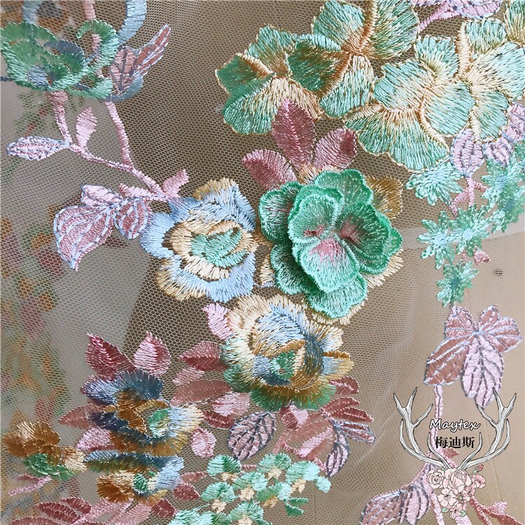 Large Applique 3d Flower Trim Applique Luxurious Color Lace | Etsy