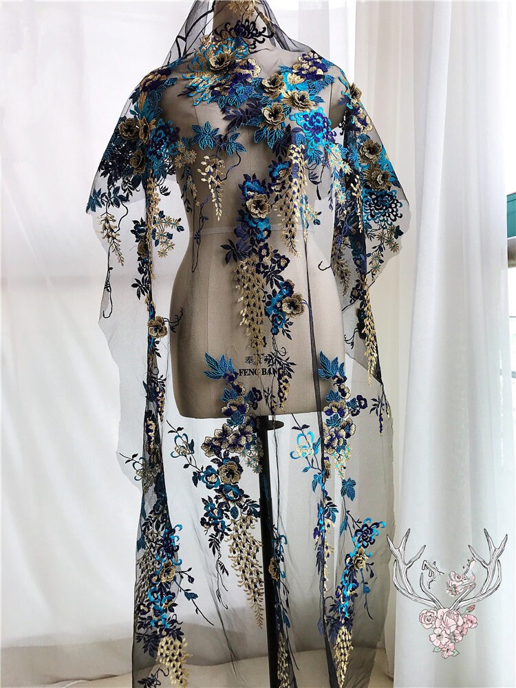 Large Applique 3d Flower Trim Applique Luxurious Color Lace | Etsy