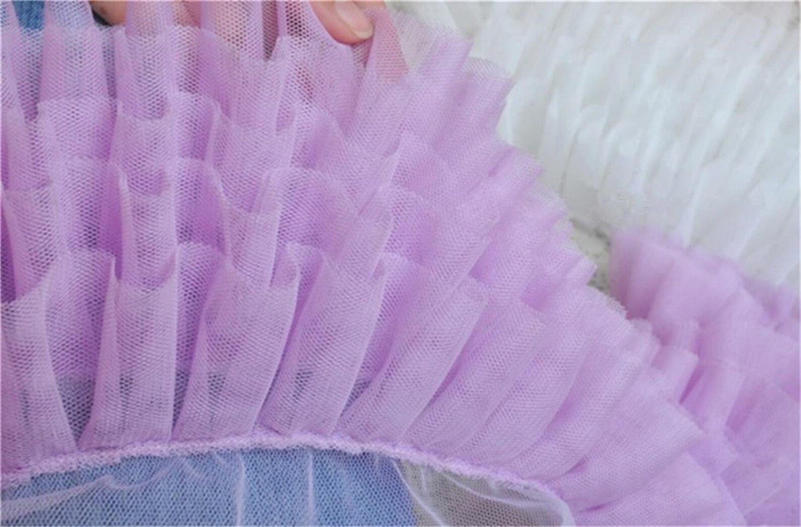 Hot Pink Ruffled Tulle Trim Blush Pink Ruffled Lace Trim | Etsy