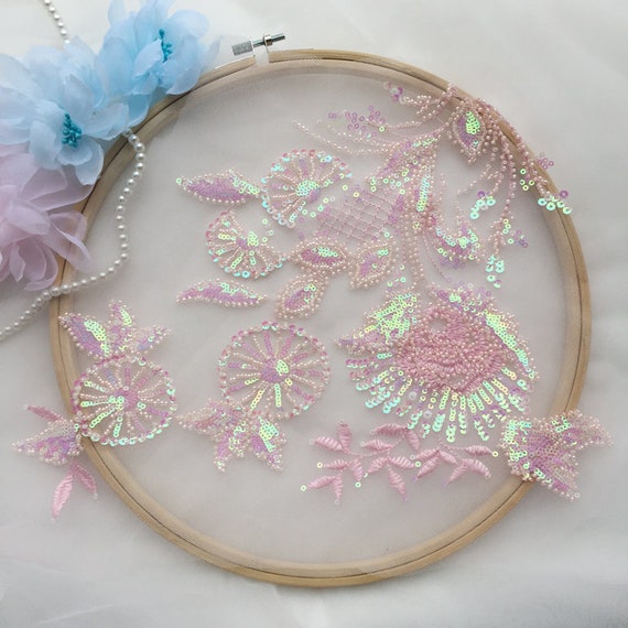 High-quality beaded sequin decals DIY colored purple decals | Etsy