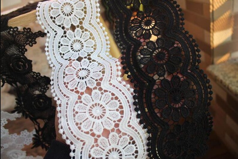 1 YARD Vintage Lace, Venetian Decoration, Bridal Flower Lace Belt ...