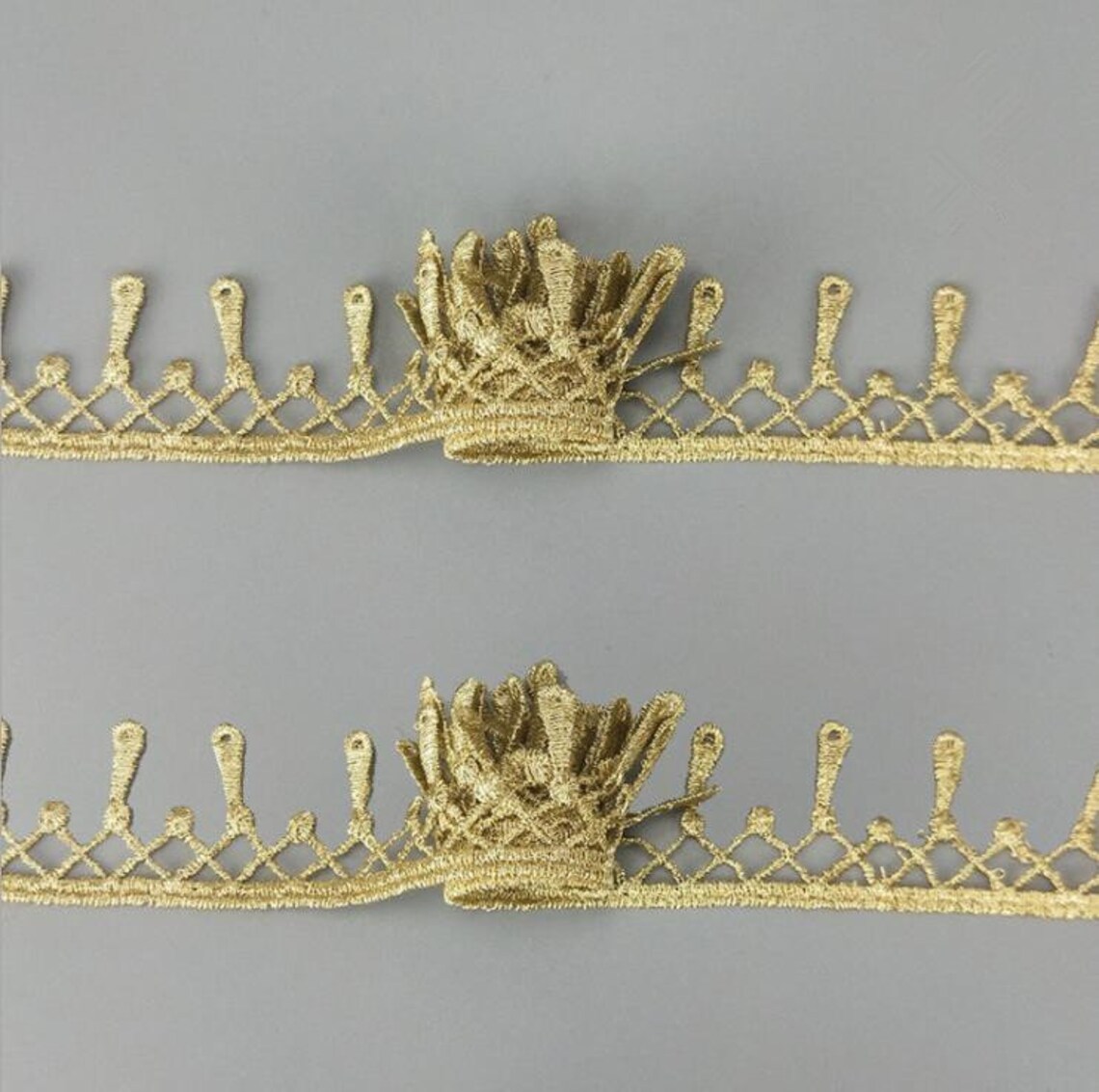 Metallic Gold-tone Lace-trimmed Gold-embroidered Lace Trim | Etsy