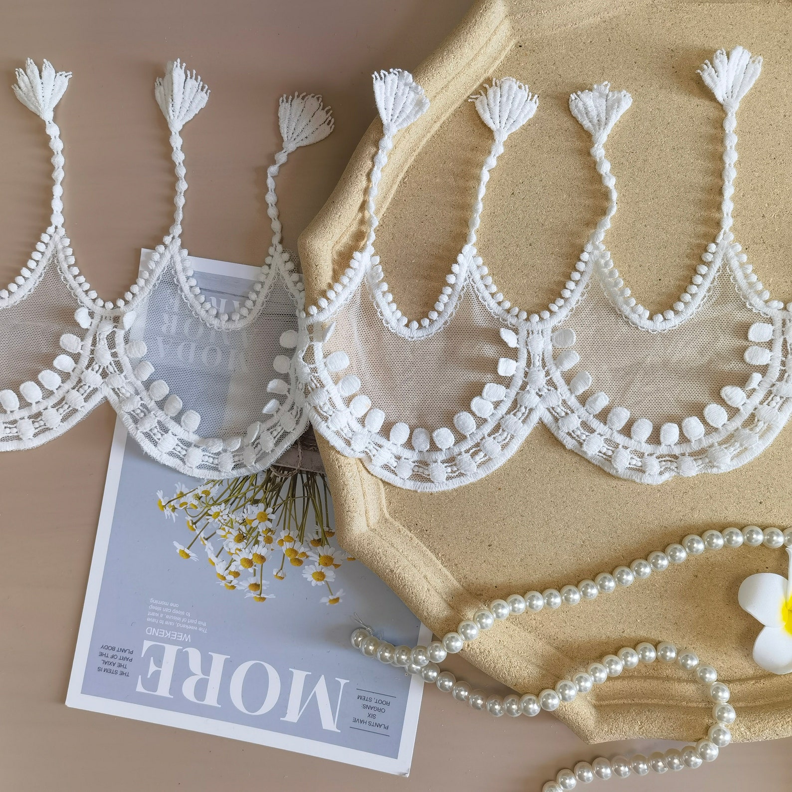 Vintage Style Scallop Tassel Lace Trim Black Cotton Mesh Lace - Etsy