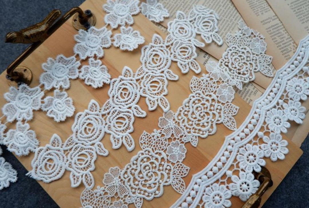 Rose Flower Lace Decoration - Bridal Flower Lace Decoration, Wedding ...