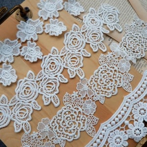 Rose Flower Lace Decoration - Bridal Flower Lace Decoration, Wedding ...