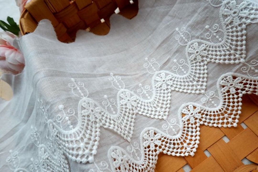 High-quality Double-layer White Cotton Lace Decoration, Vintage Sewing ...