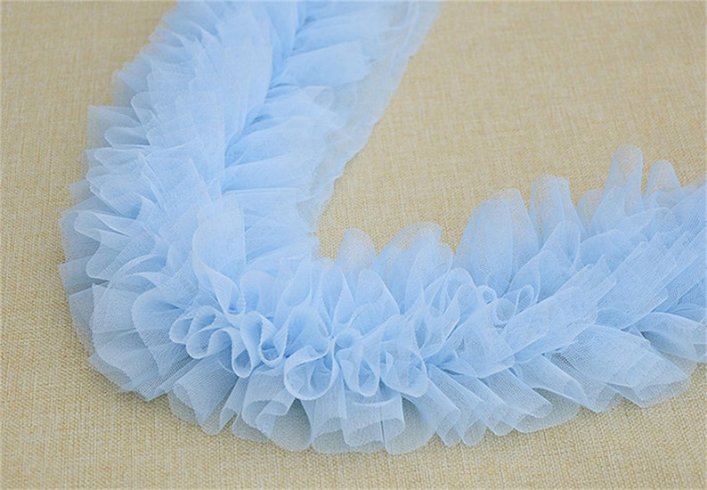 Multi-coloured Ruffled Tulle Trim Pink Pleated Mesh Tutu - Etsy
