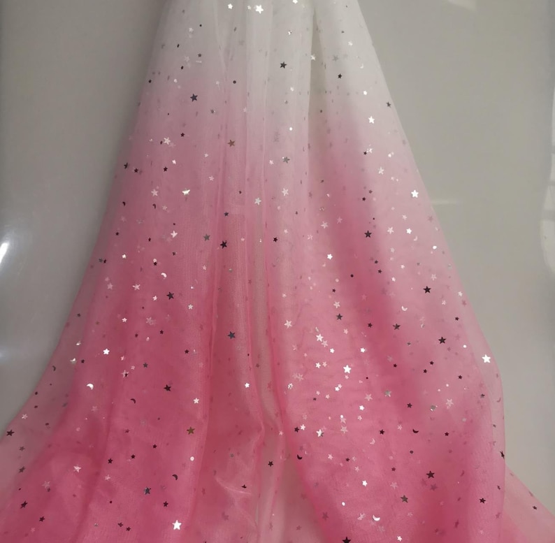 Bingbing Gradient Star Moon Lace Fabric Soft Star Moon Lace - Etsy