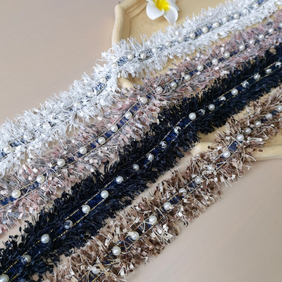 Hand-beaded Fringe Lace for Crochet Lace Trim on Dresses | Etsy