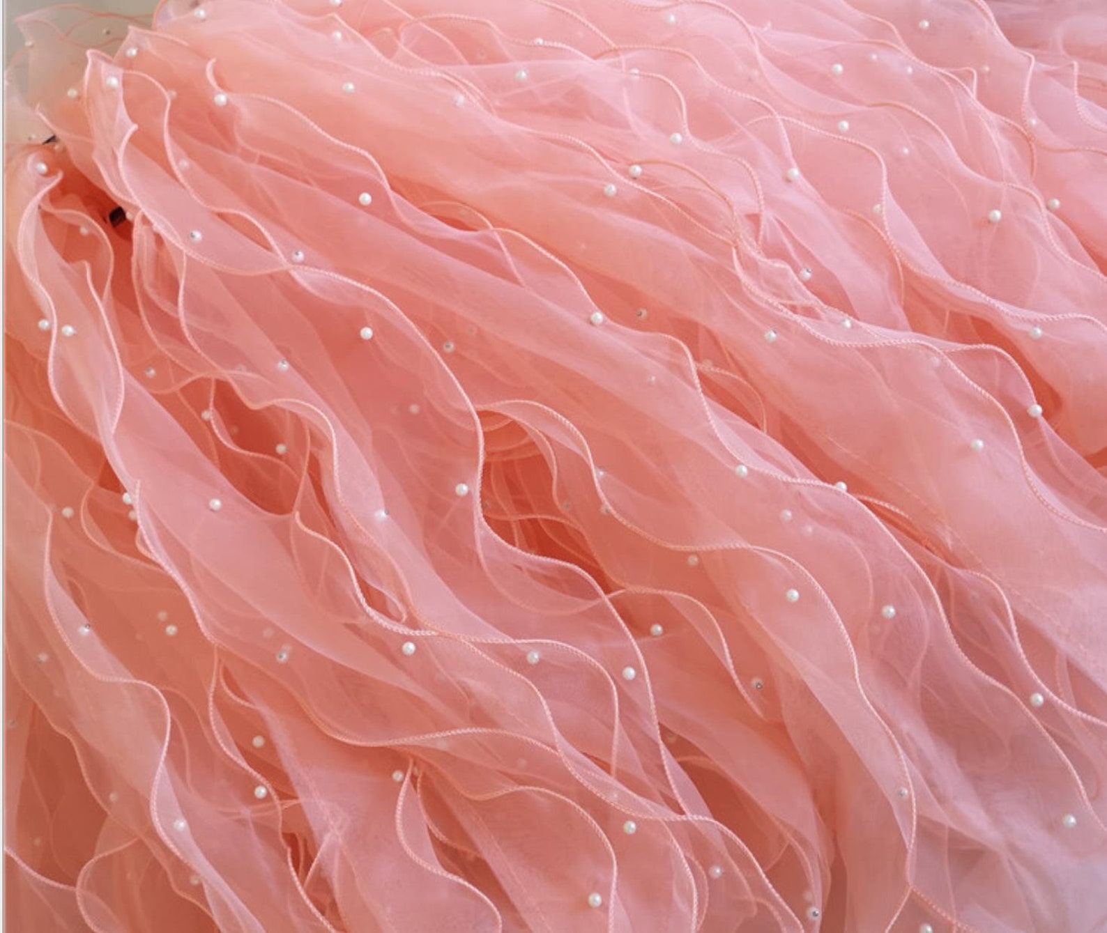 Multicolor Beaded Organza Ruffled Lace Soft Wedding Lace - Etsy