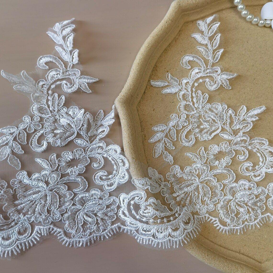 Graceful off White Alencon Lace Trim High Quality Cord Lace - Etsy