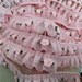 Pink Ruffle Lace, Pleated Trim Lace, Pink Rose Flower Lace for Doll ...