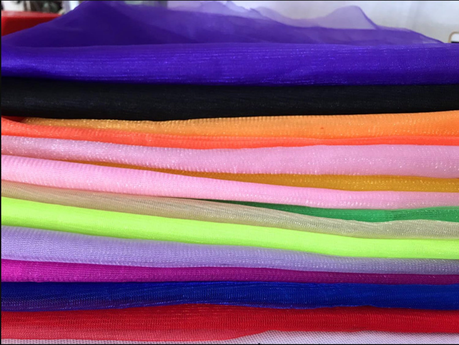20D Flashing Plain Weave Cloth Encrypted Color Tulle, Soft Tulle Fabric ...