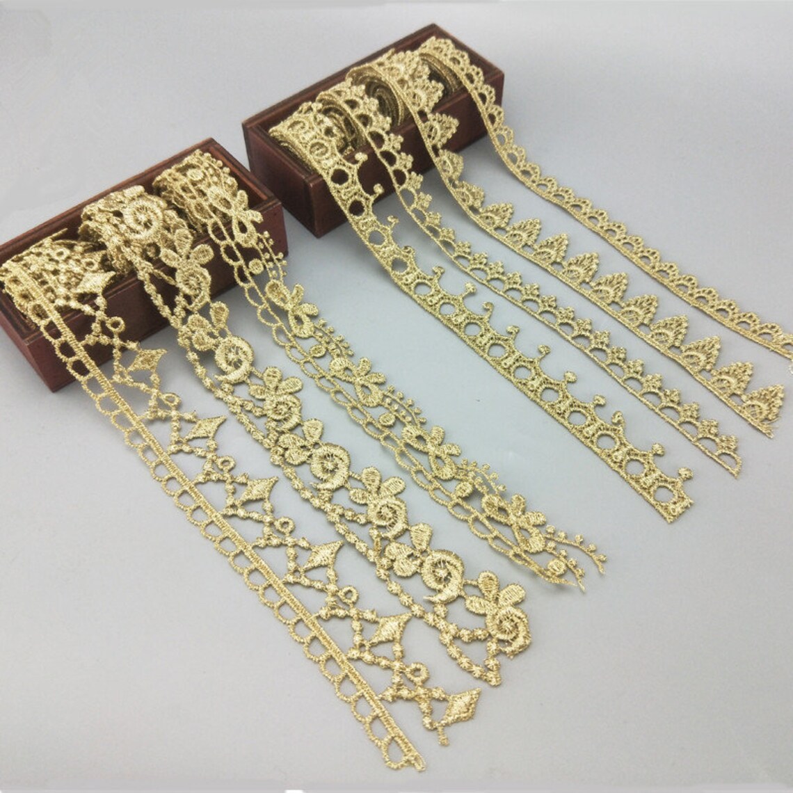 2yards Vintage Gold Spitzen borte gold jakobsverwandte - Etsy.de