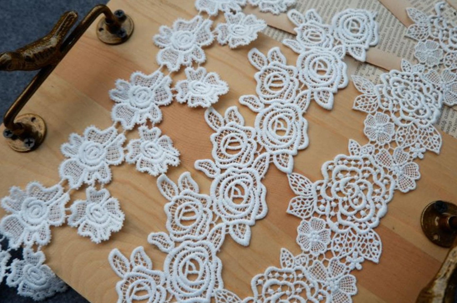 Rose Flower Lace Decoration - Bridal Flower Lace Decoration, Wedding ...