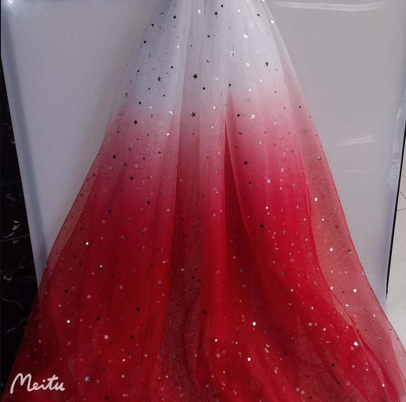 Bingbing Gradient Star Moon Lace Fabric Soft Star Moon Lace - Etsy