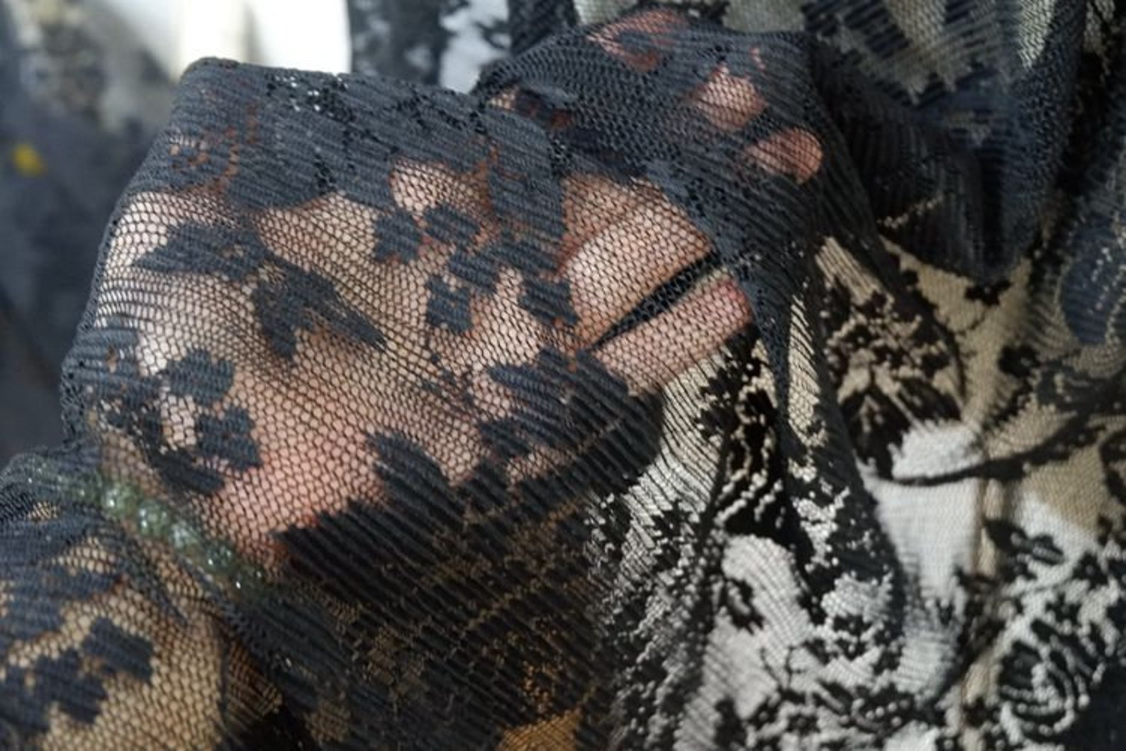 Soft Rose Lace Fabric Stretch Lace Fabric Pleated Lace Dress | Etsy