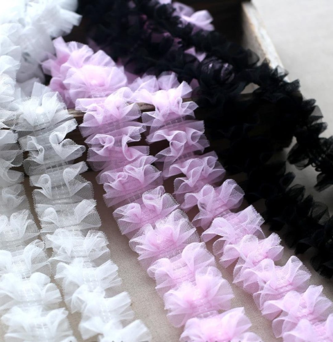 Double Layer Mesh Pleated Lace, Fluffy Lace Edge, Hat and Shoe ...