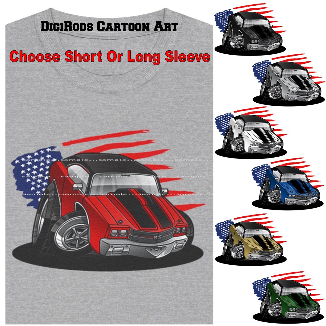 Digirods Chevy Chevelle SS Super Sport 1970s Muscle Model American Flag ...