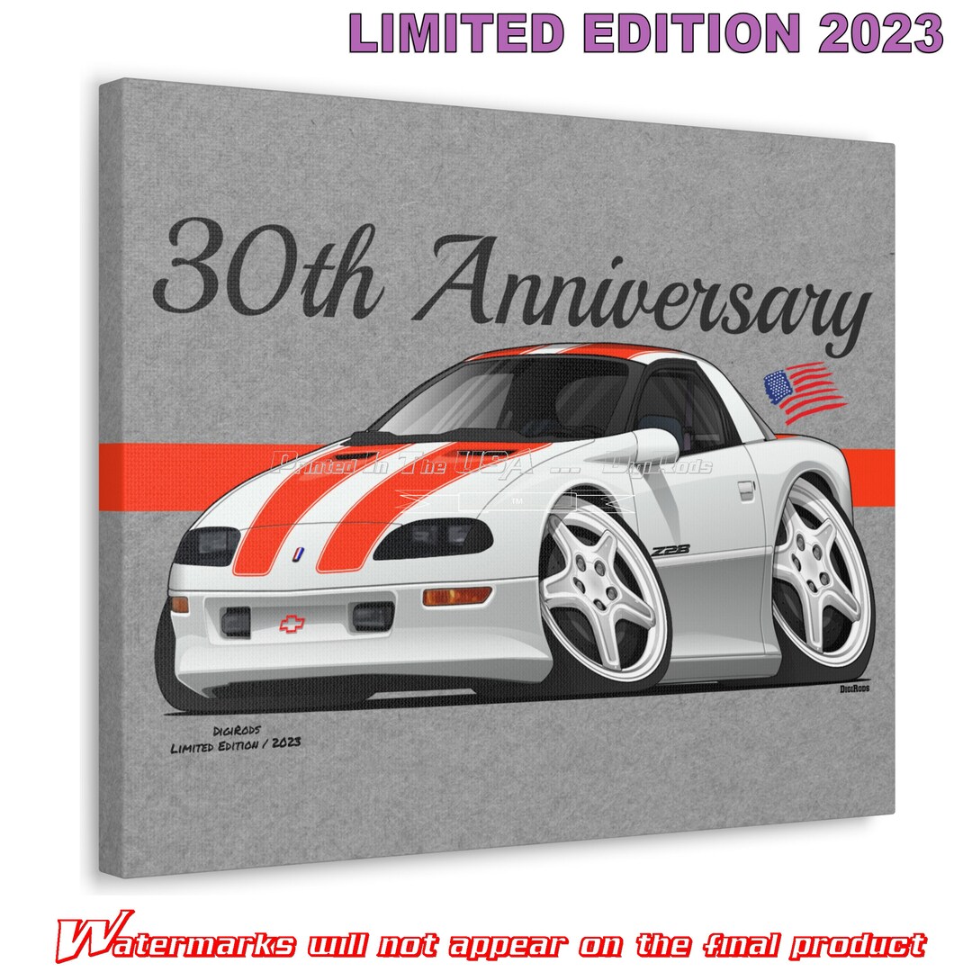 Digirods Camaro 1997 30th Anniversary Z28 Model Cartoon Car Limited ...