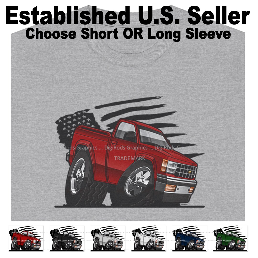 Digirods Chevy Chevy S10 S 10 Truck Flag Background Cartoon Car Short ...