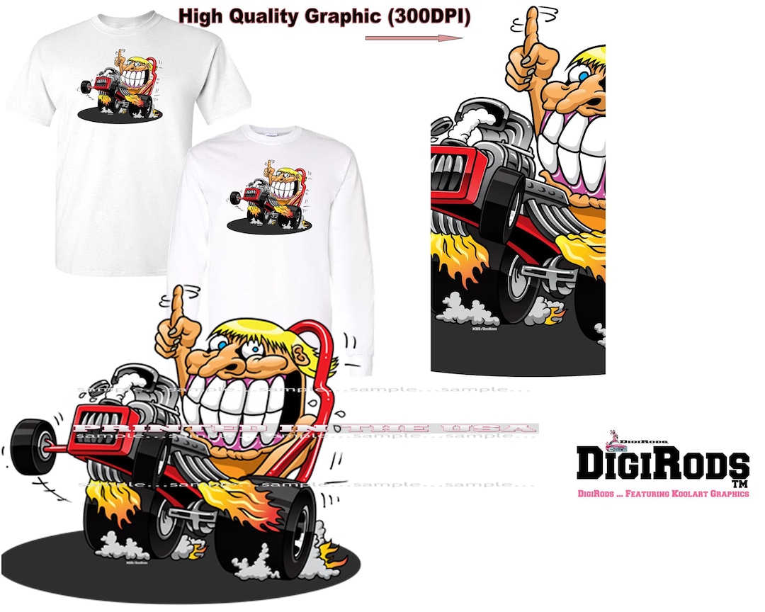 Digirods Mad Hot Rod Happy Chomper Speedster Rider Fun Digital - Etsy
