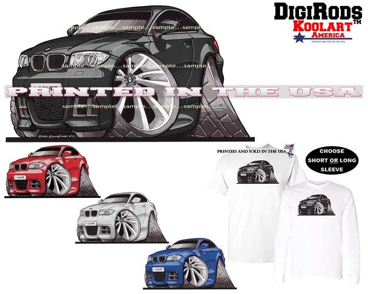 BMW Series 1 Series1 Coupe Model Digirods / Koolart Cartoon Car Short ...