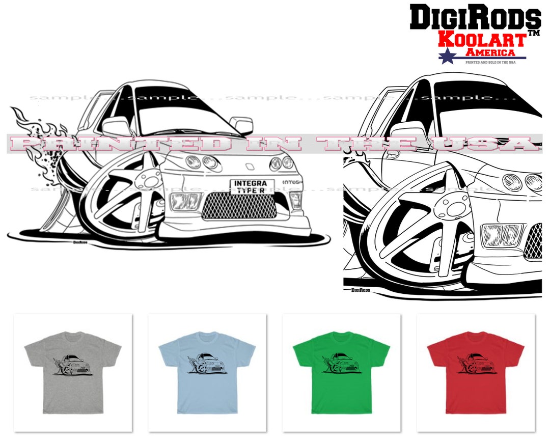 Integra Racing Classic Model Black Sketch Outline Digirods / Koolart ...