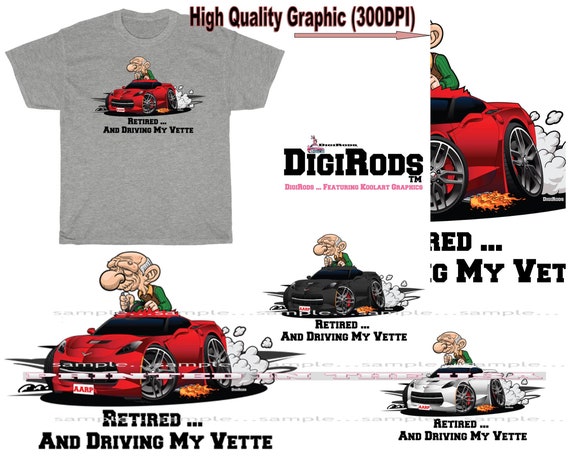 Digirods Old Man Retired and Driving My Corvette C7 Vette Hot - Etsy