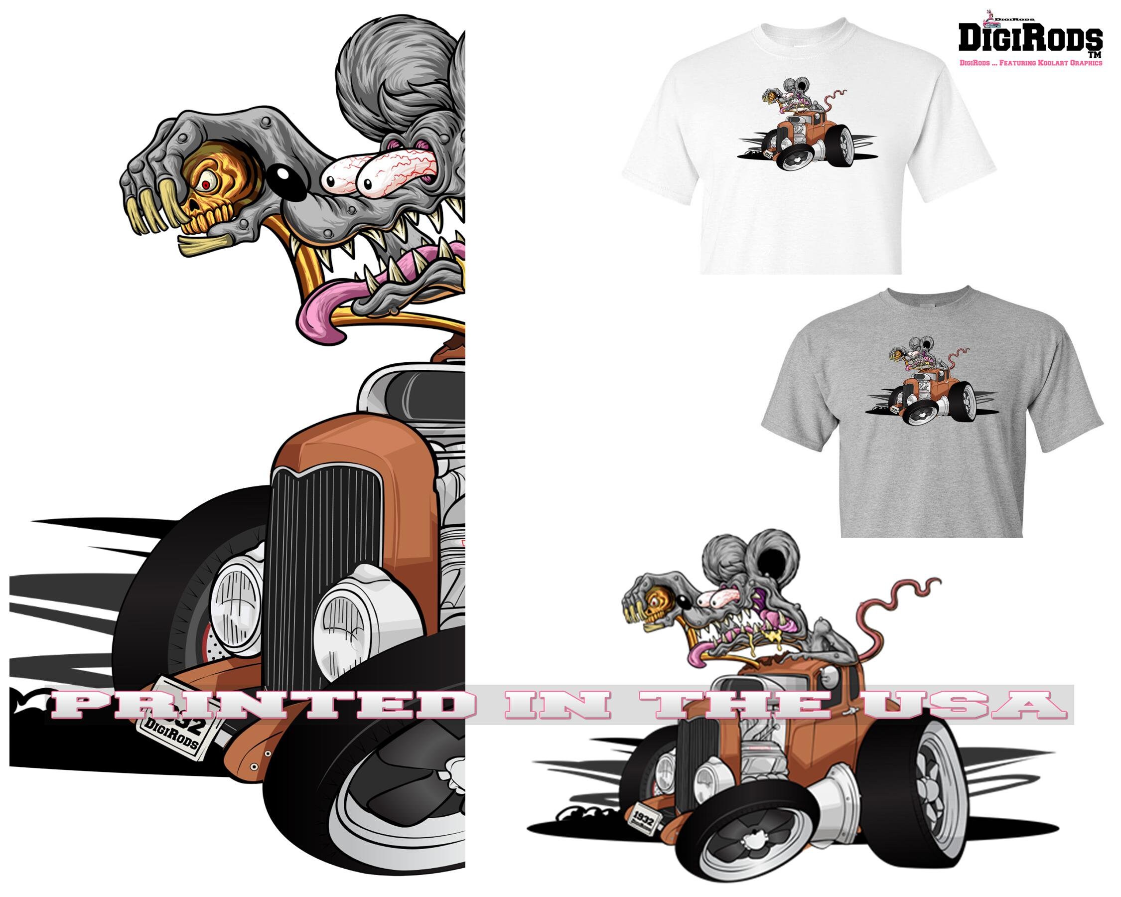 Digirods Rat Rod Racer Vintage 1932 Ford Hot Rod Exclusive Cartoon Car ...