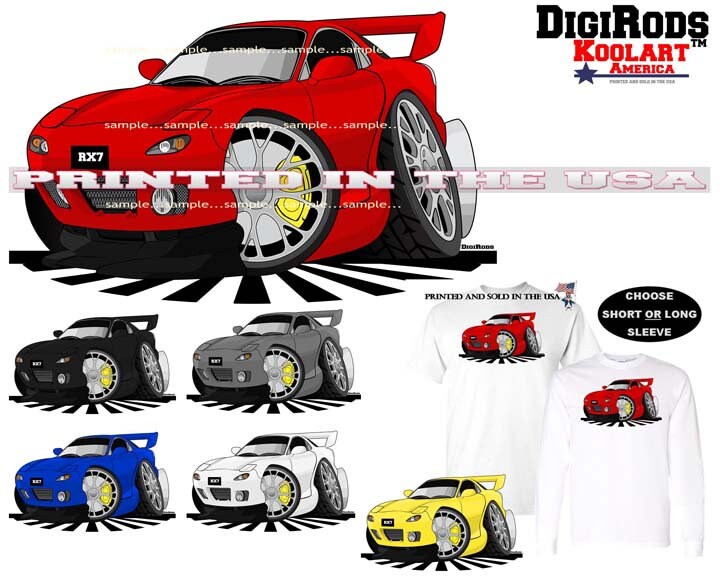Mazda RX7 Third Generation FD3S Model Digirods / Koolart Cartoon Car ...