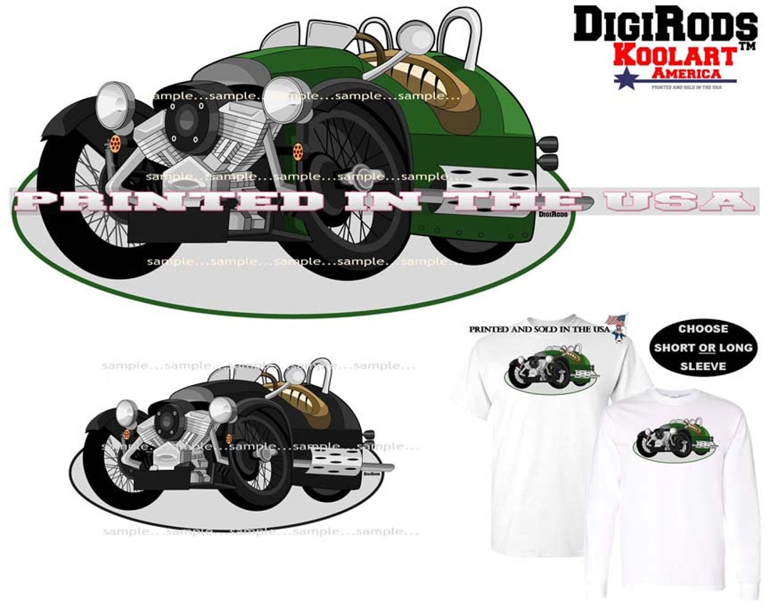 Morgan 3-wheeler 3 Wheeler British Roadster Model Graphic Digirods ...