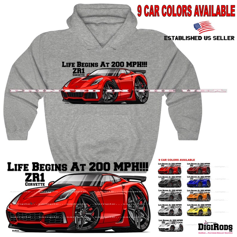 Digirods Corvette C7 ZR1 200 MPH Fast Racing Edition Exclusive Cartoon ...