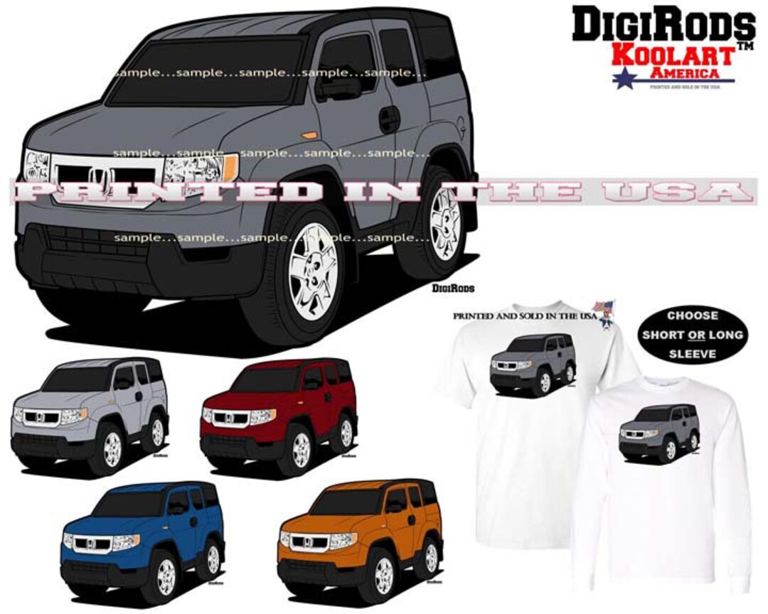 Honda Element Classic SUV Model Digirods / Koolart Cartoon Car Short or ...