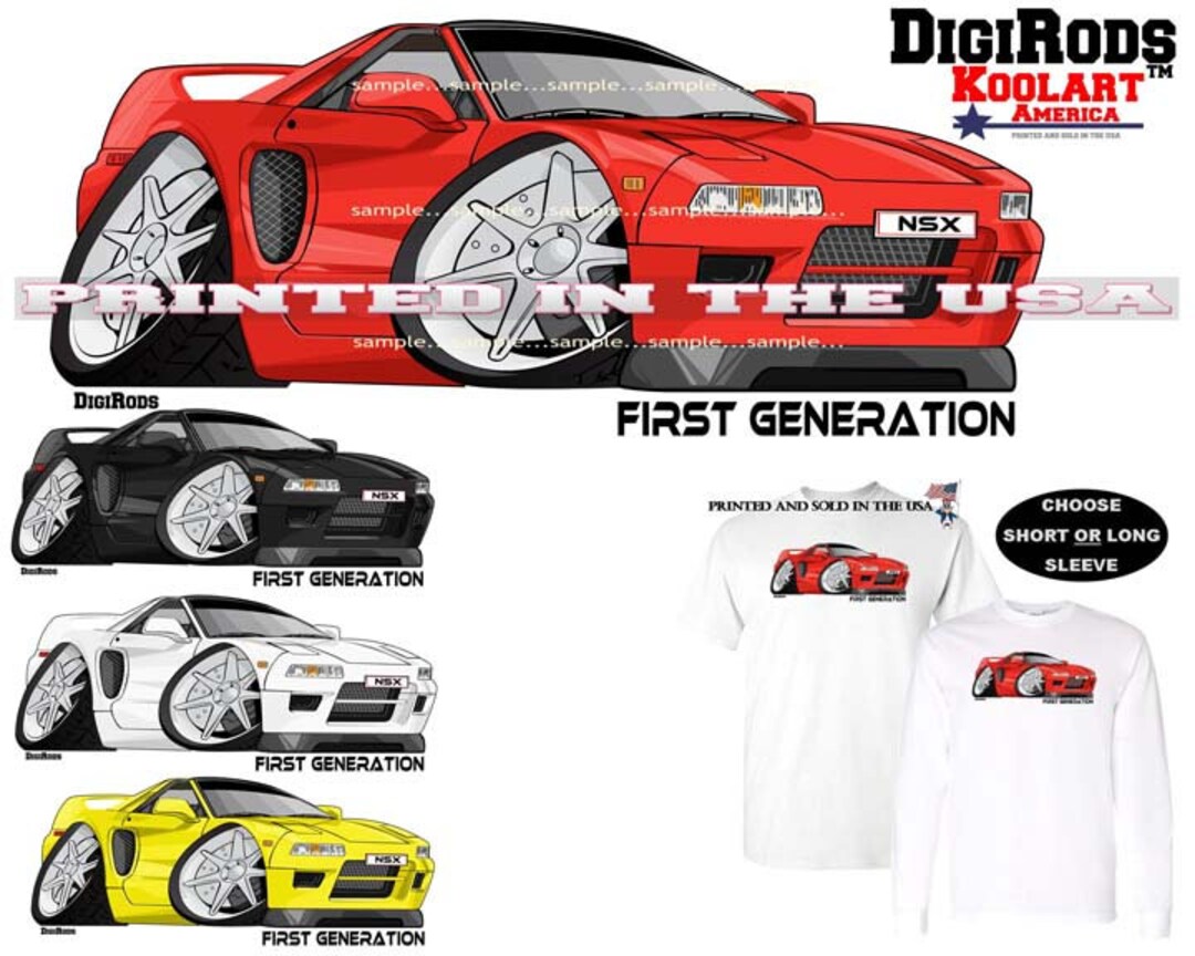 NSX First Generation Model Sports Car Digirods / Koolart Cartoon Car ...