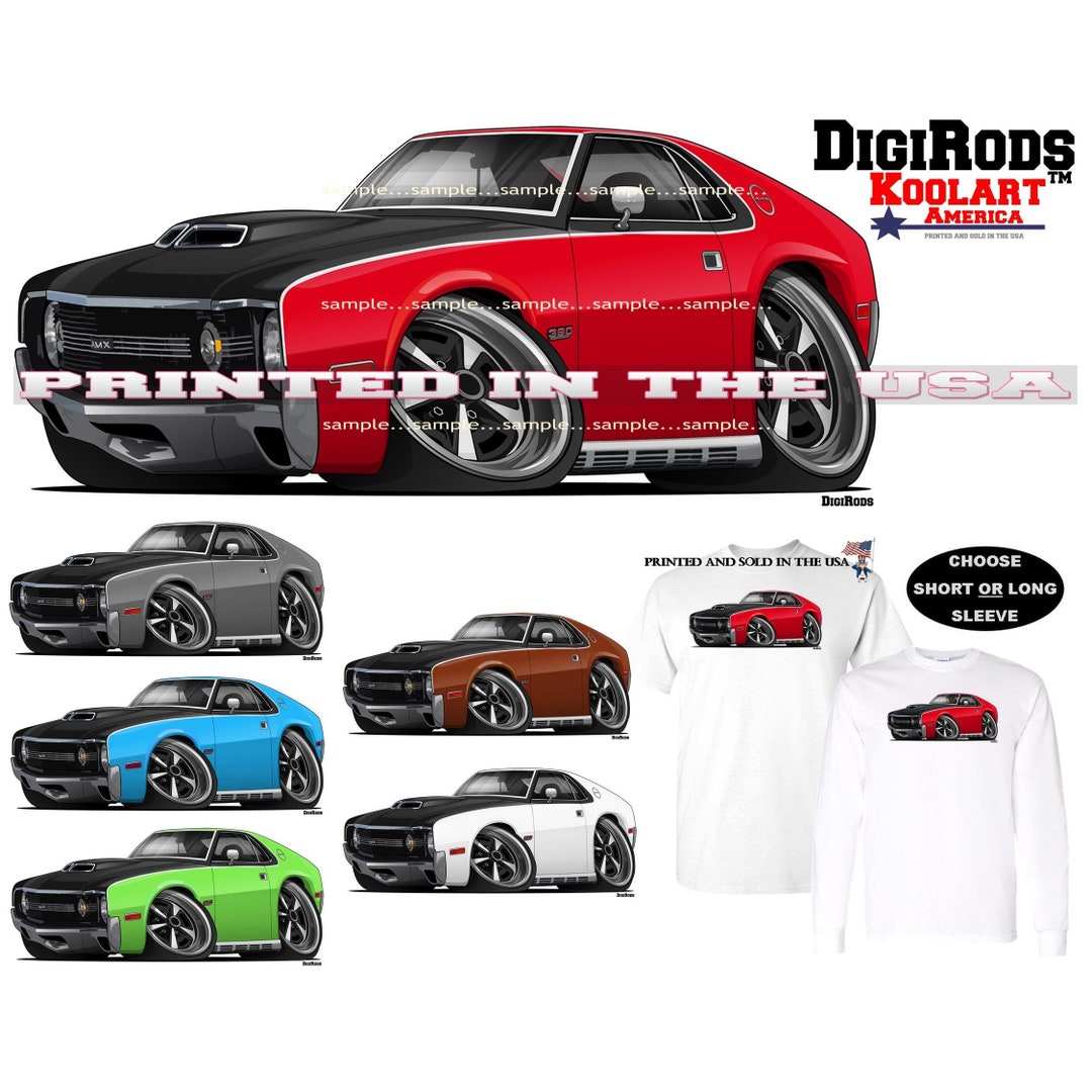 AMC AMX American Motors Classic Muscle Car Model Digirods / Koolart ...
