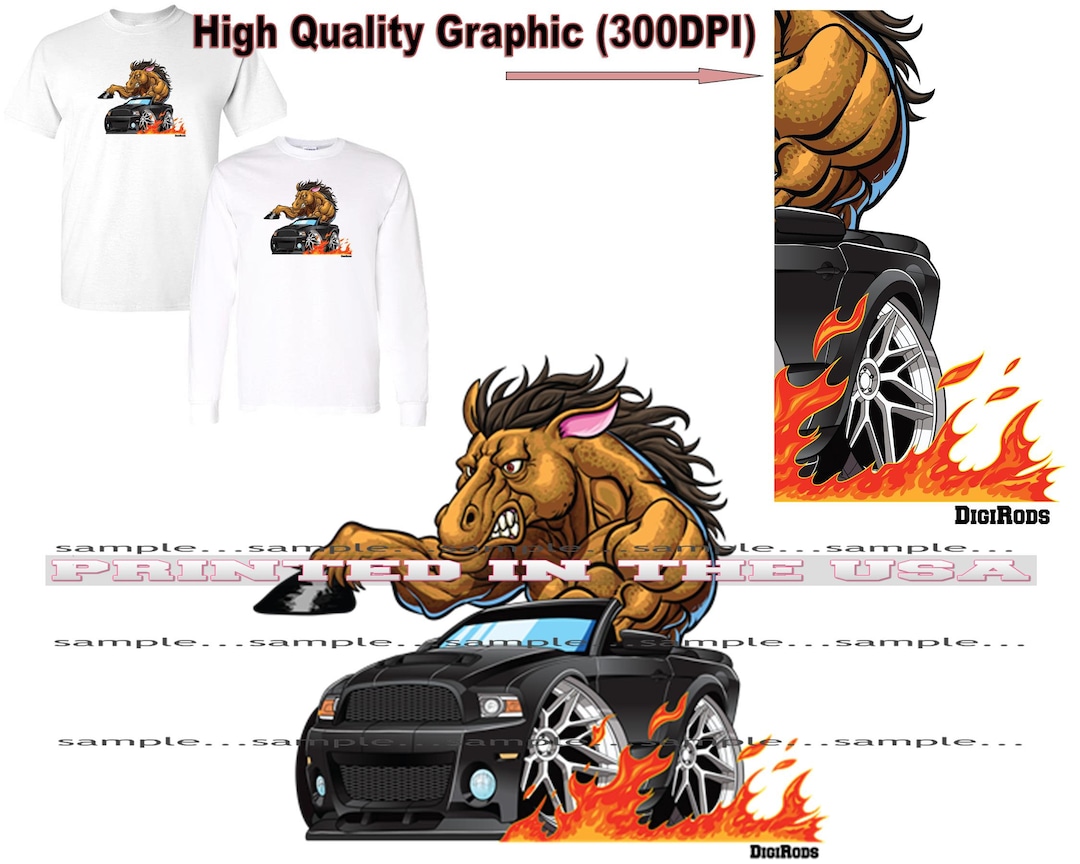 Digirods Horse Power Pony Black Ford Mustang Convertible GT Hot Rod ...