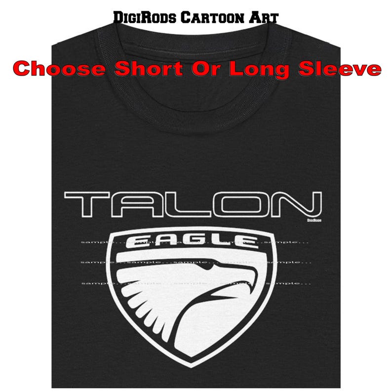 Digirods Eagle Talon Classic 1990s Sports Car Logo Series Short or Long ...