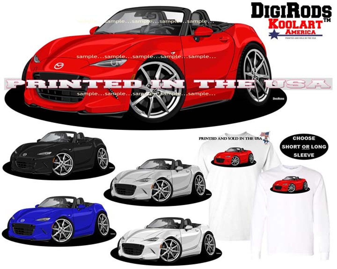Mazda Miata MX-5 MX5 Convertible Digirods / Koolart Cartoon Car Short ...