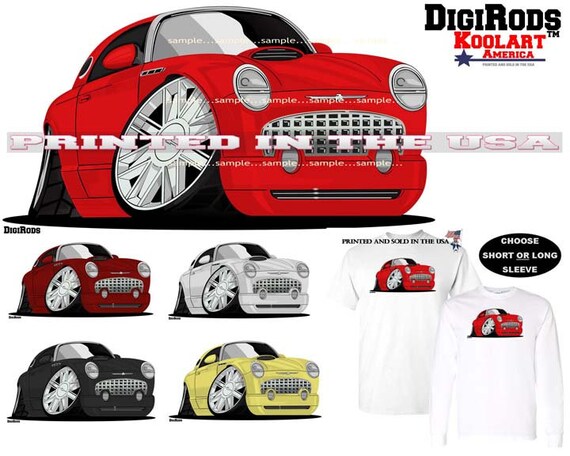 Ford Thunderbird New Years Model Digirods / Koolart Cartoon | Etsy