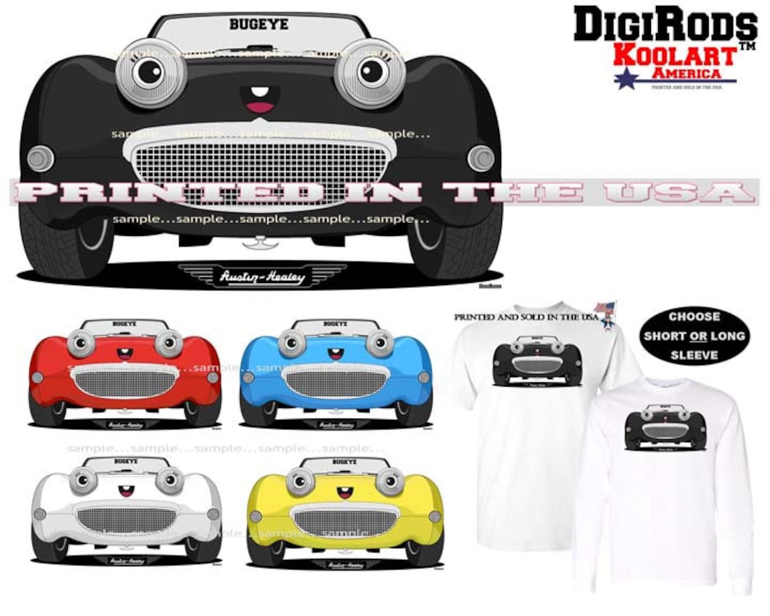 Austin Healey Bugeye Sprite Vintage Convertible Sports Car Digirods ...