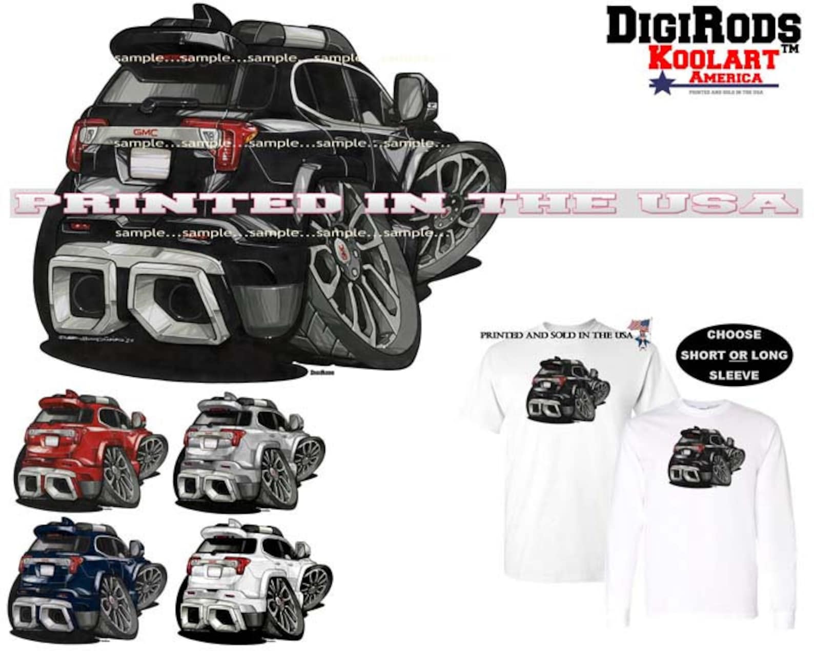 GM GMC Acadia Modern SUV Model Digirods / Koolart Cartoon Car Short or ...