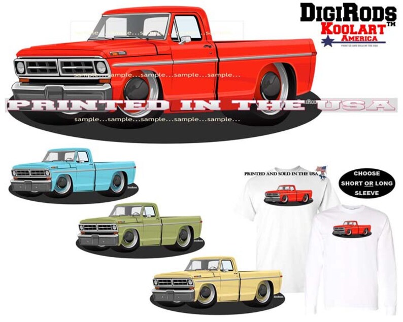 Ford F100 Vintage Truck Model Digirods / Koolart Cartoon Car - Etsy