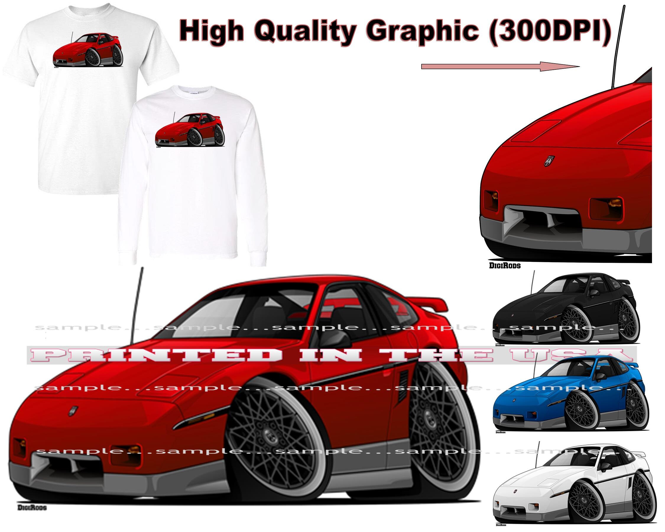 Pontiac Fiero GT Classic Model Digirods / Koolart Cartoon Car Short or ...