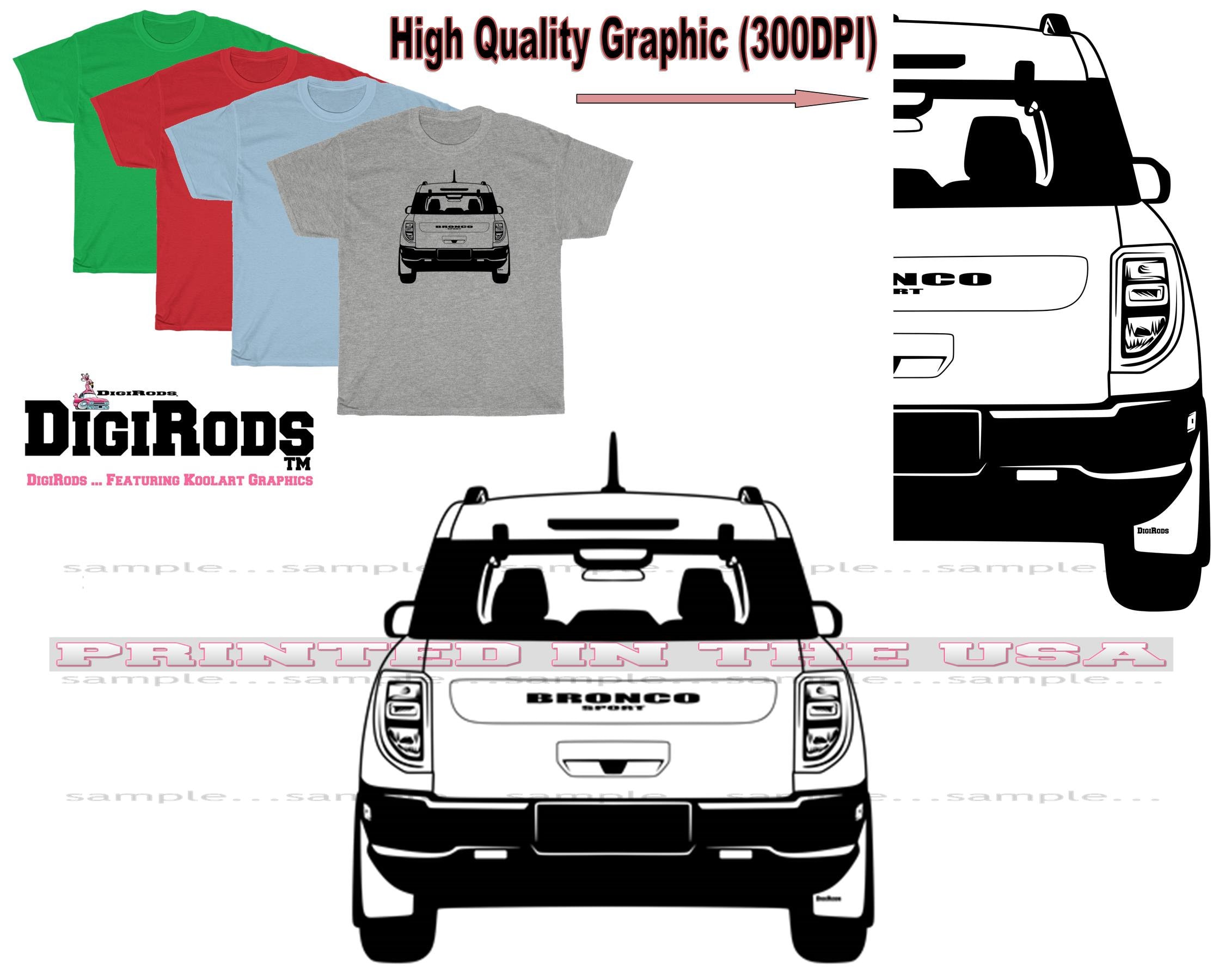 Ford Bronco Sport New SUV Truck Model Rear Black Sketch Outline ...