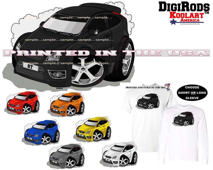 Ford Focus ST Compact Racing Model Digirods / Koolart Cartoon - Etsy