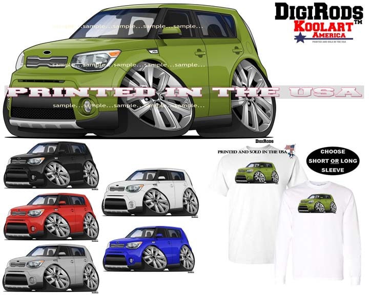Kia Soul Popular Compact Digirods / Koolart Cartoon Car Short - Etsy