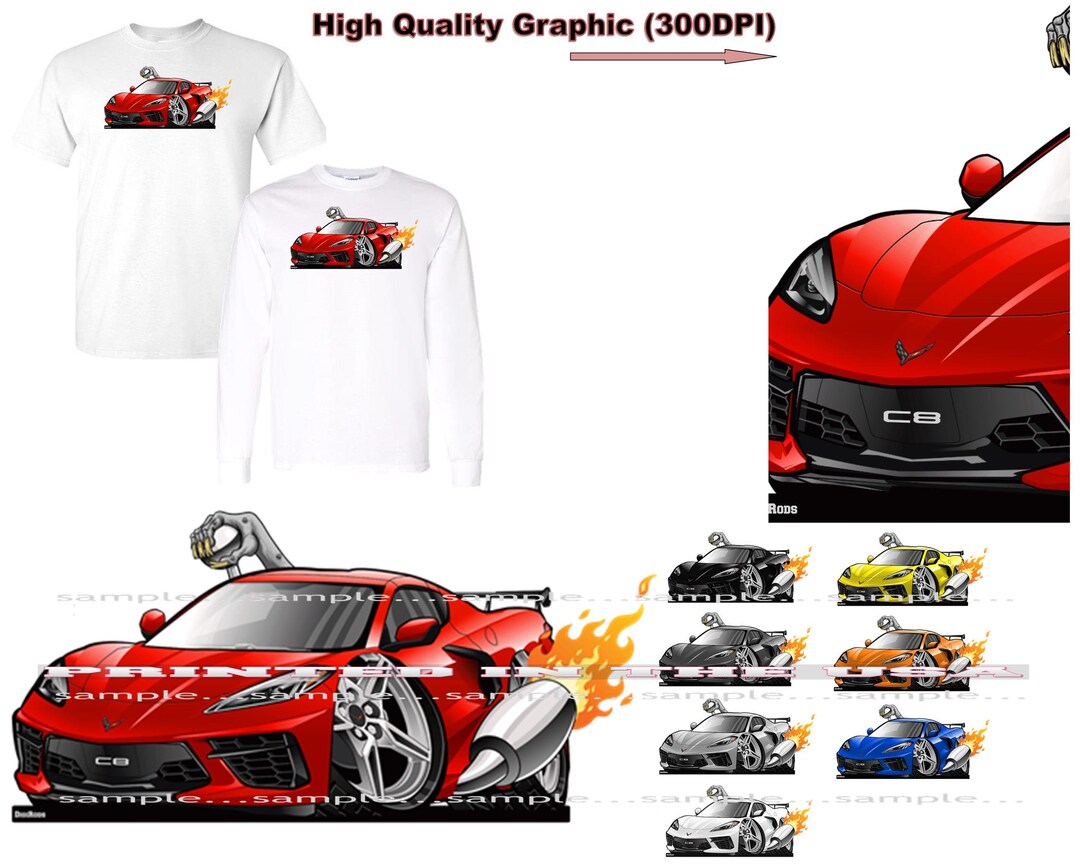 Digirods Rat Rod Racer Corvette C8 Hot Rod Shifter Exclusive Cartoon ...