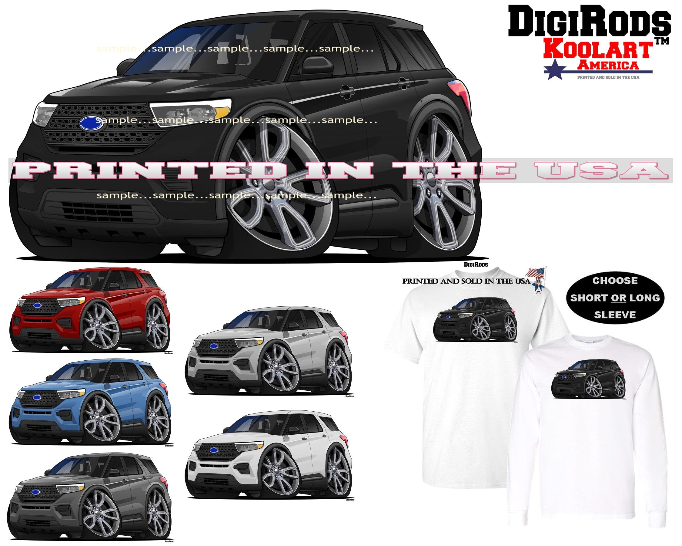 Ford Explorer SUV Truck New Model DigiRods / Koolart Cartoon | Etsy