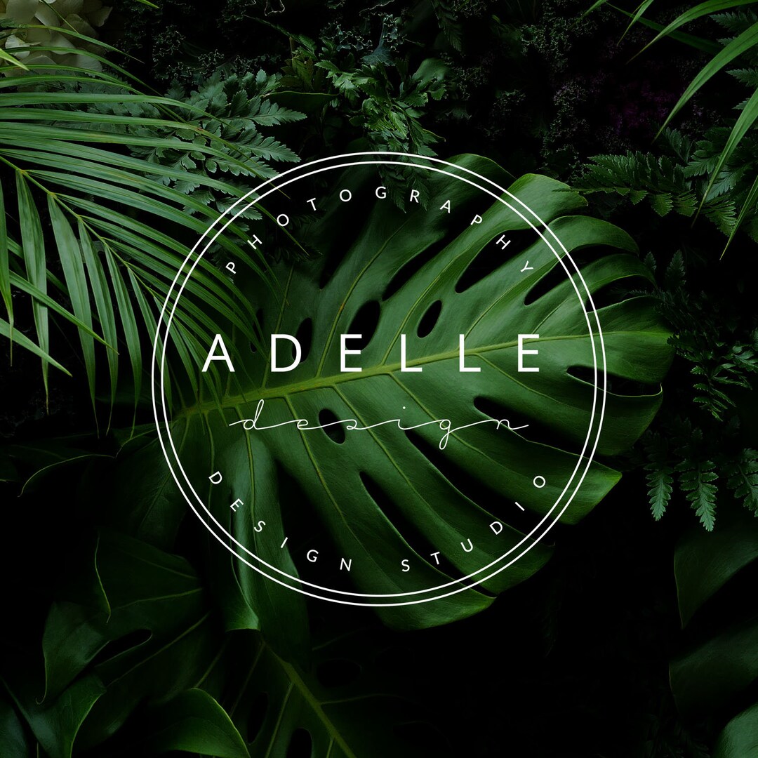 Circle Logo, Calligraphy Logo, Photography Logo, Premade Watermark ...